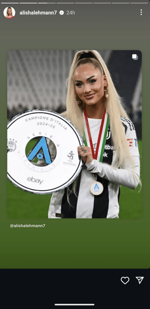 Alisha Lehmann Posts Heartwarming Message To Juventus Legend